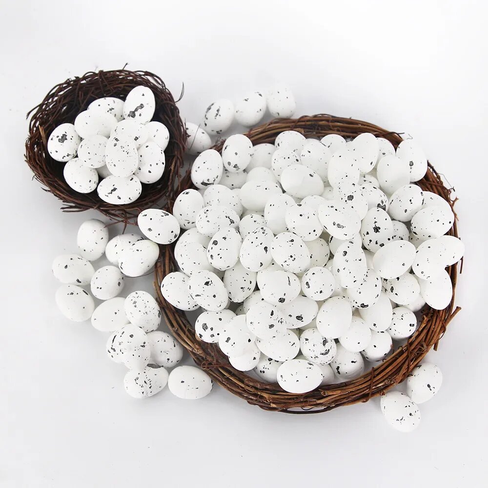 Пасхальные яйца Moonbiffy 100 шт. Белый, 1.8x2.5cm, White-No Nest