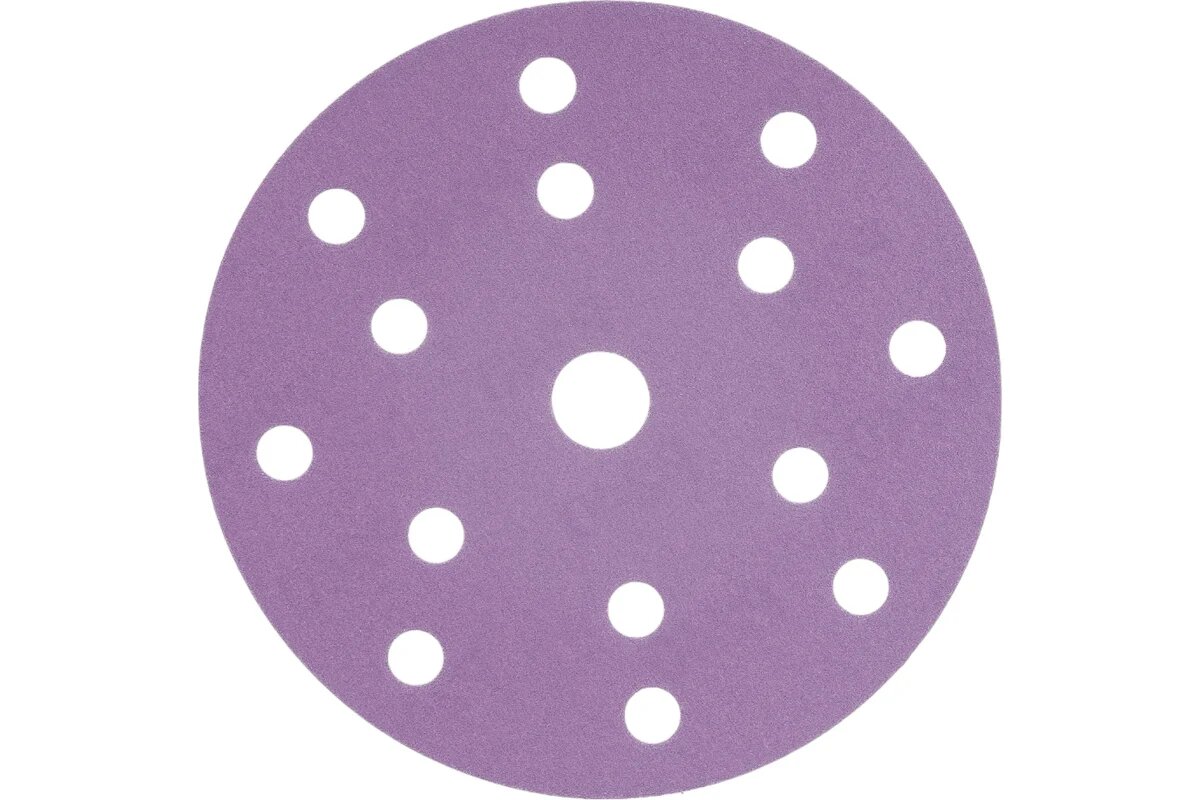 Hanko круг шлифовальный Purple PP627, диаметр 150 мм, 15 отв, зернистость Р240, 100 шт