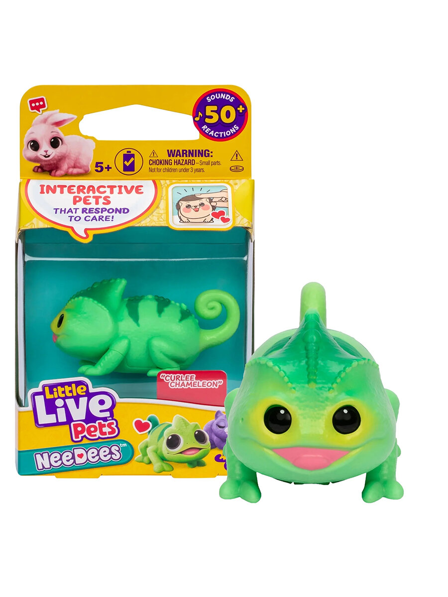 Moose Little Live Pets NeeDees / Интерактивные плюшевые переносные аниматронные игрушки-животные для детей от 5 лет