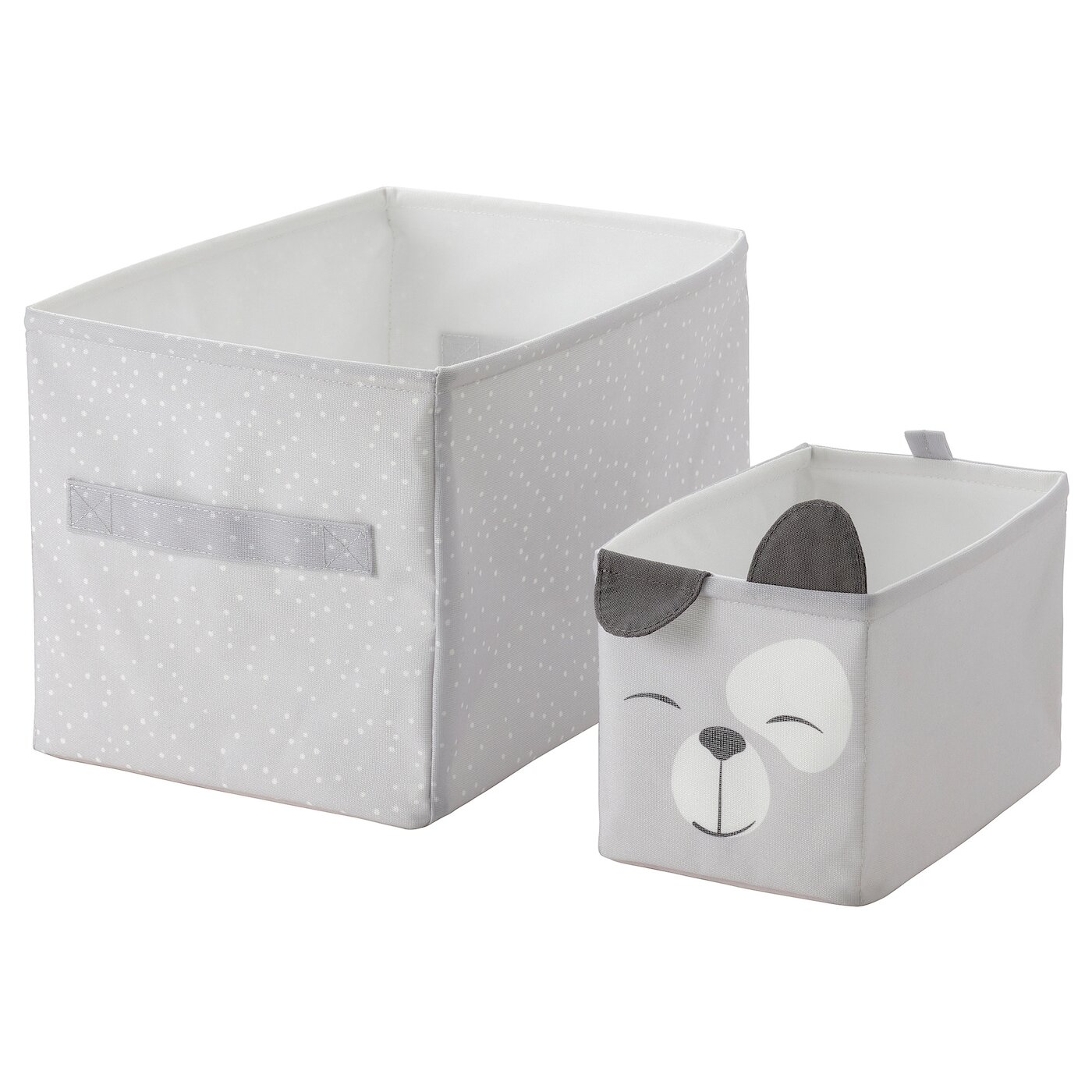 Коробка IKEA DROMSLOTT, для хранения, комплект 2 шт, цвет серый