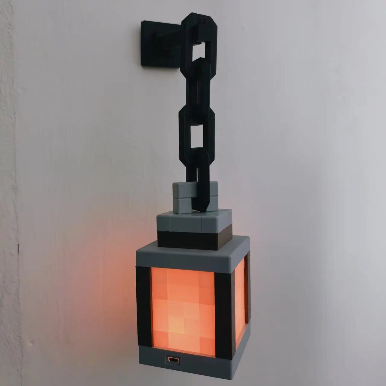 Пиксельный ночник "Огниво" Lamp and chain