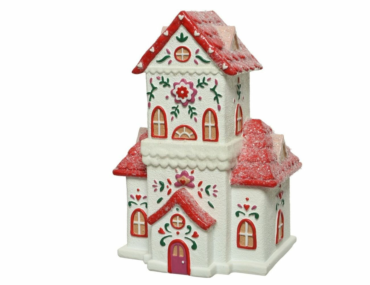 Новогодняя фигурка домик пряничных чудес, полистоун, 35 см, Kaemingk 520510