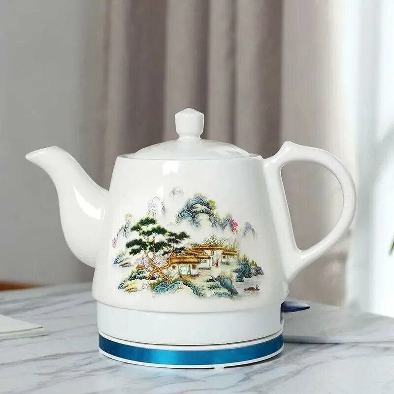 Электрический чайник nKqgtqxMUISJ, светло-розовый, белый