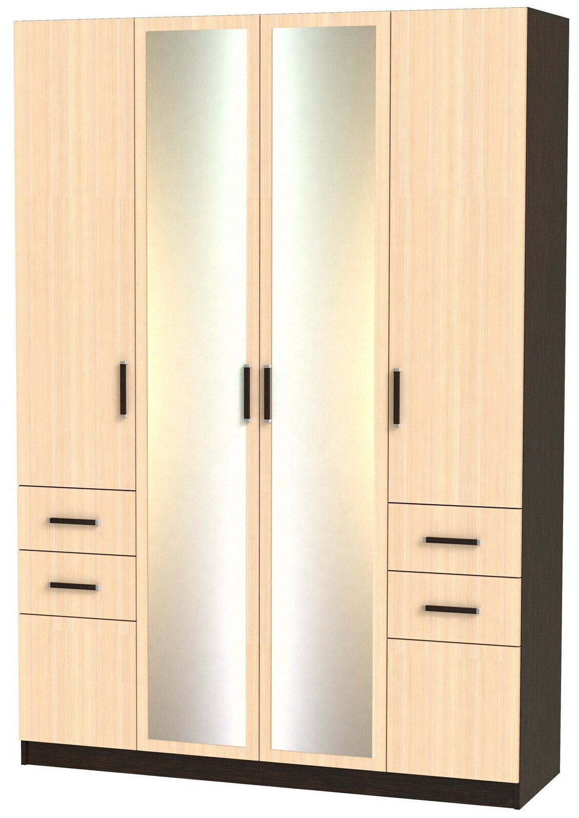 Шкаф-пенал для одежды Феникс М-14 160/210/52 Венге/Дуб молочный