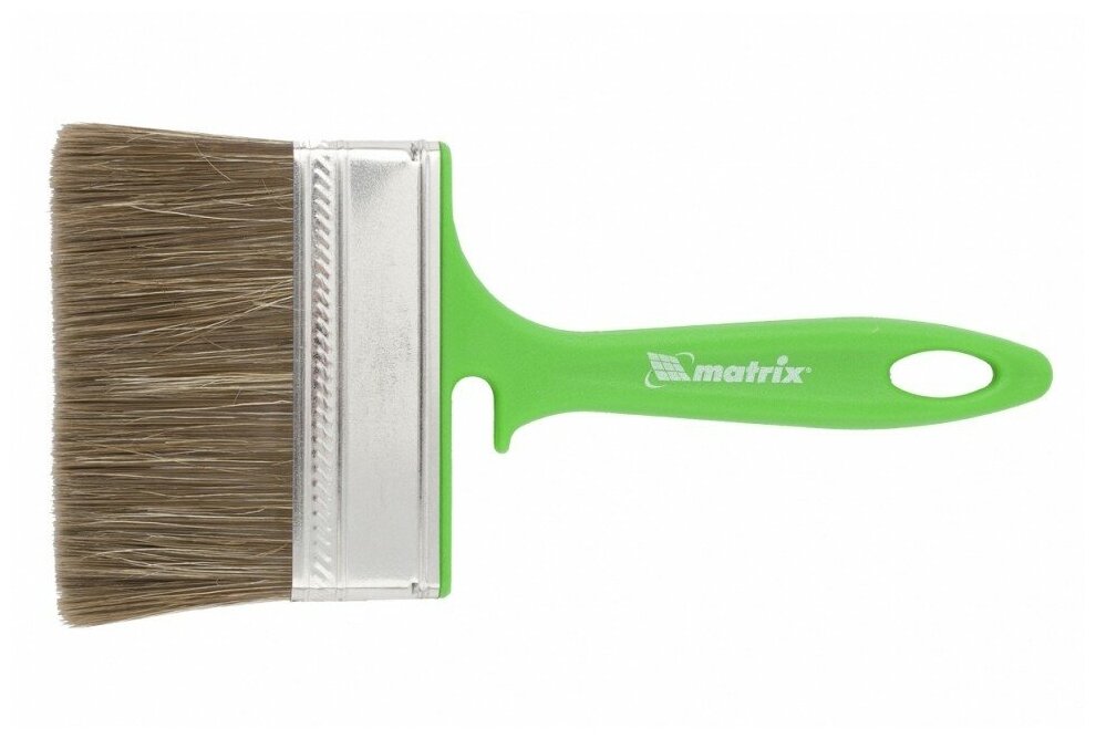 Кисть флейцевая для работ по дереву, 100 x 12 мм, смешанная щетина, пластиковая рукоятка, Matrix 83376