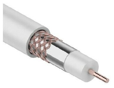 PROCONNECT (01-2206) RG-6U+CU, 75 ОМ, CU/AL/CU, 48%, бухта 100 м, белый