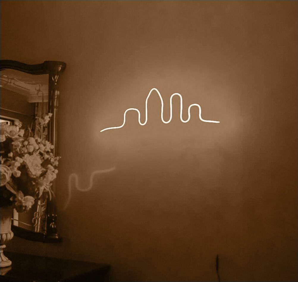 Неоновый светильник Elmarto Маленький город, 50х17 см, теплый белый