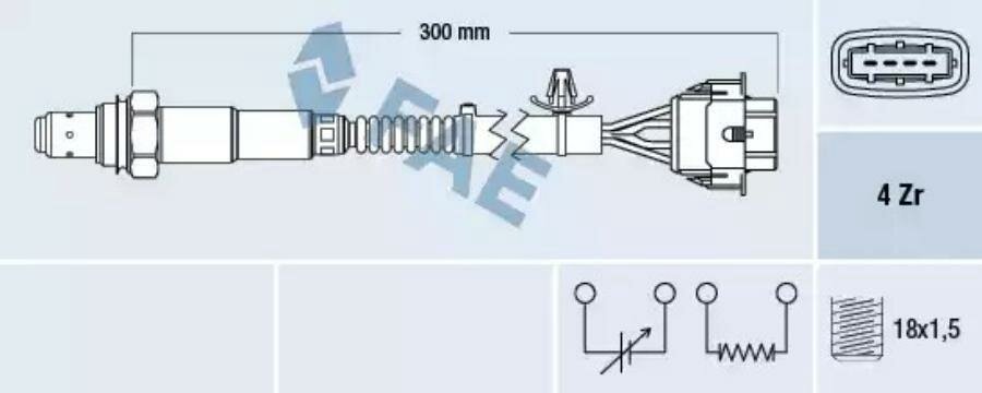 FAE 77592 Лямбда-зонд CHEVROLET ()