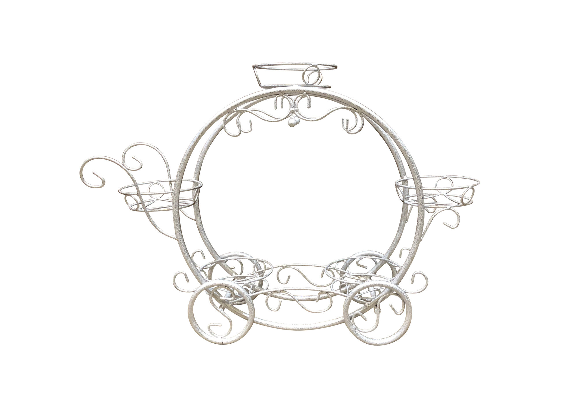 Цветочница карета мини (на 5 горшков), белая