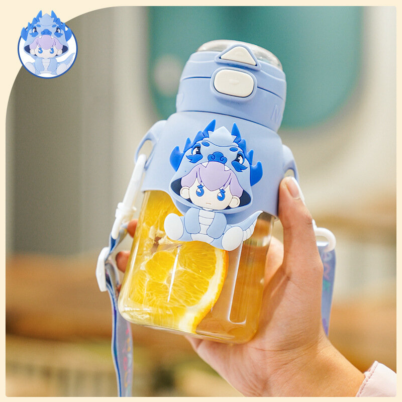 Пластиковый стакан, забавный, красивый, милый, студенческий стакан с двойной трубочкой, портативный детский стакан с