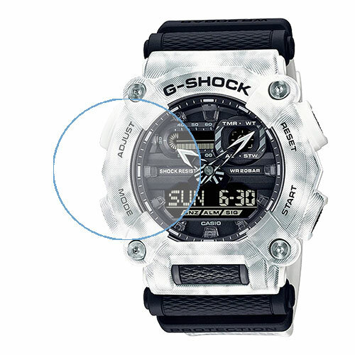 Скрин Мобайл защитный экран для часов Casio GA-900GC-7A из нано стекло 9H