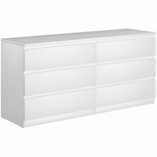 Комод Гуд Лакк 2.05.02.060.1 мальта 6 ящиков 160х76 белый RU