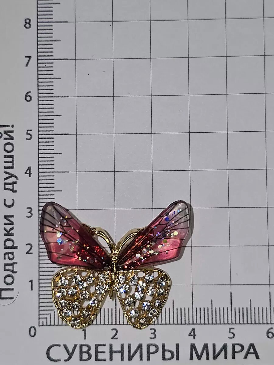 Брошь, стразы