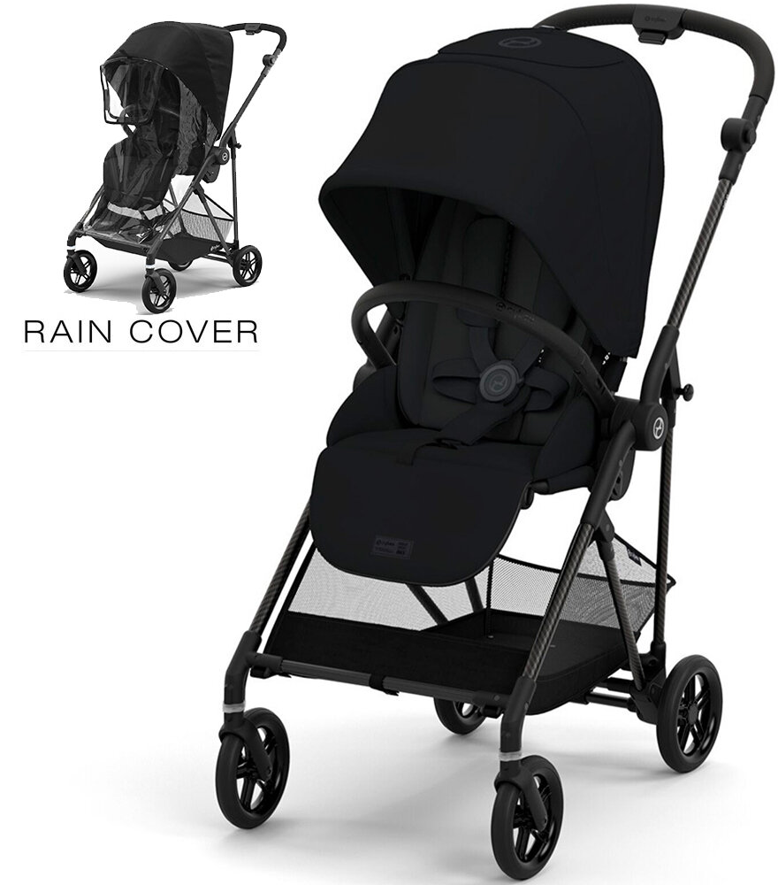 Cybex Melio Carbon (Magic Black с дождевиком)