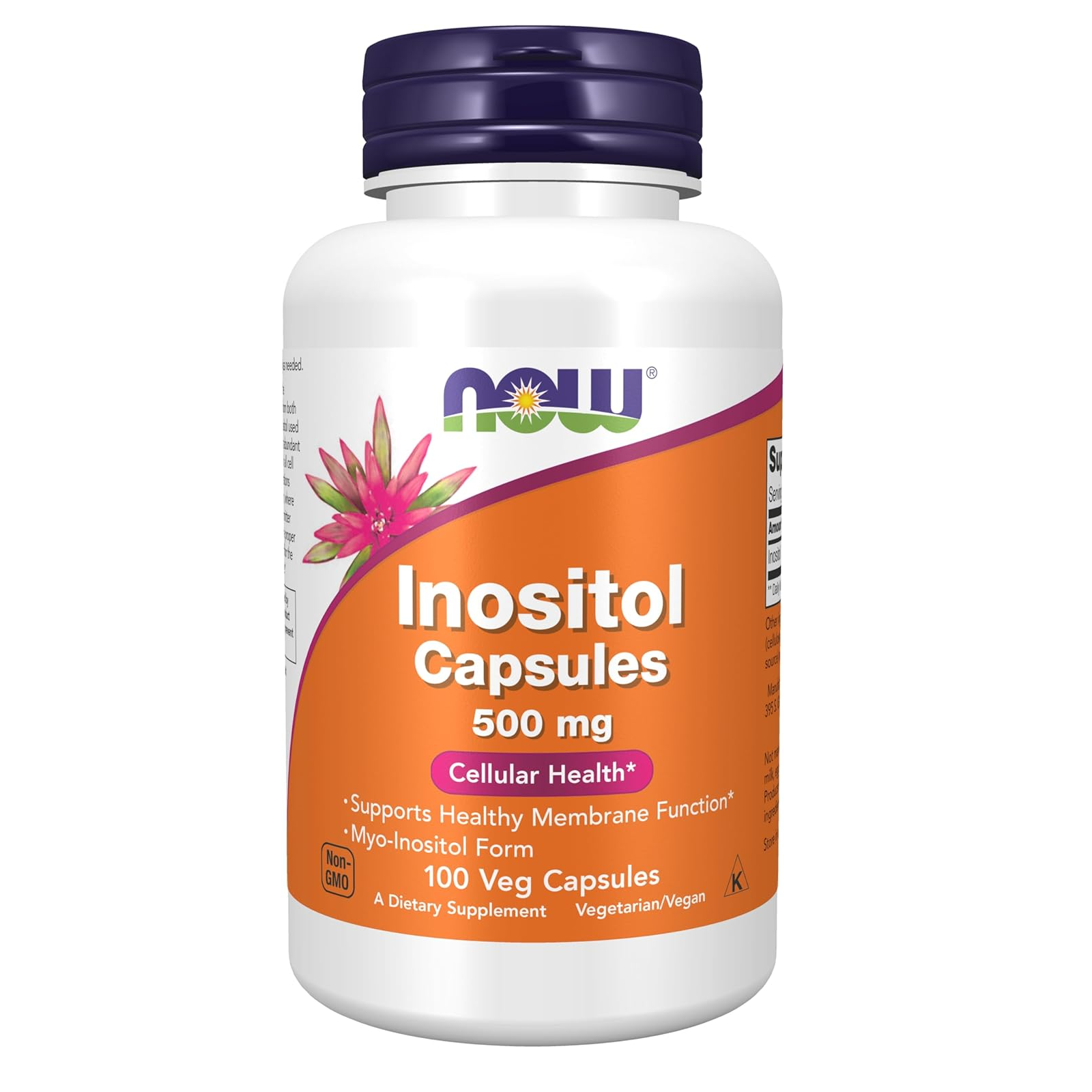 Инозитол, мио-инозитл Now Foods Inositol Capsules 500 mg 100 вег капсул