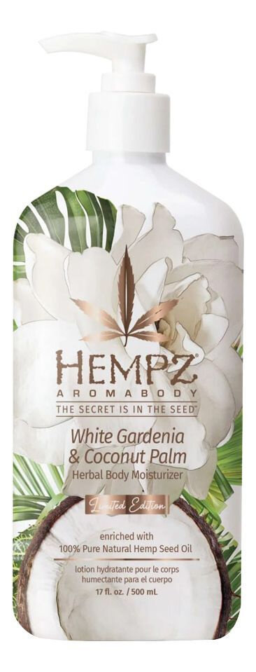 Hempz White Gardenia & Coconut Palm Herbal Body Moisturizer - Молочко для тела Белая Гардения и Кокос 500 мл