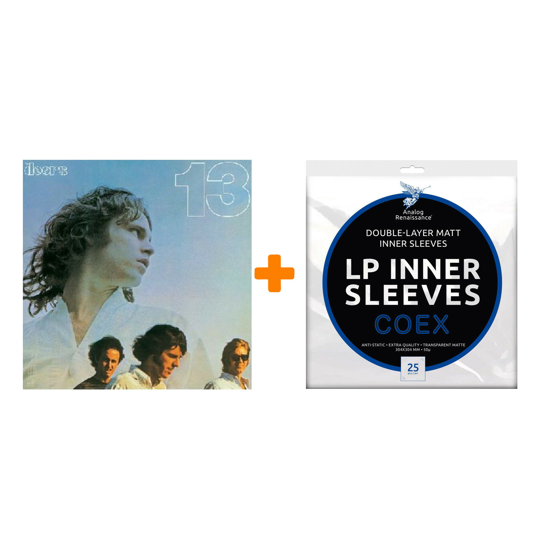 THE DOORS 13 LP + Конверты внутренние COEX для грампластинок 12" 25шт Набор