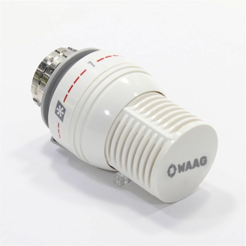 Термоголовка для радиатора отопления WAAG, М30 х1,5, регулировка температуры от +6,5 до +28 градусов C