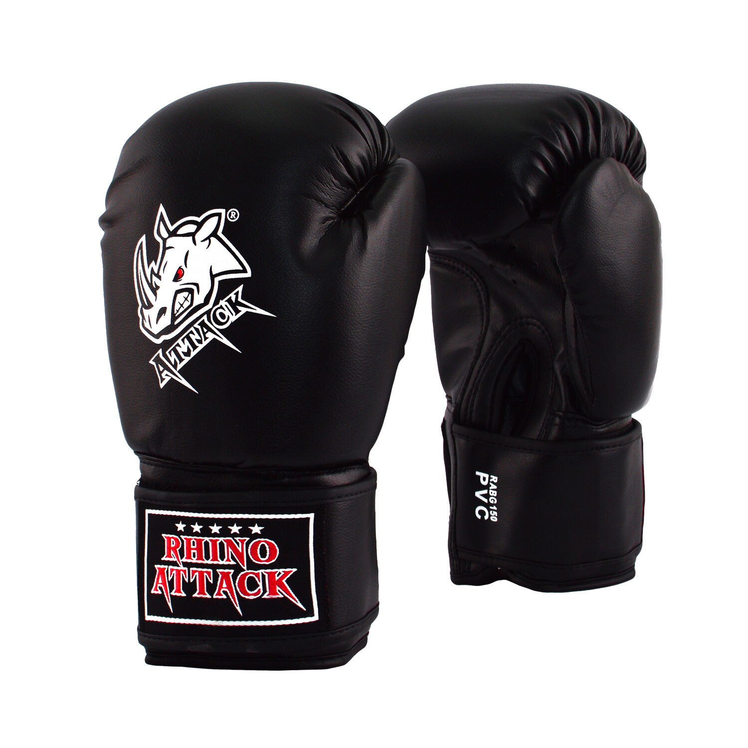 Боксерские перчатки Rhino Attack Rabg-150 черные размер 4 oz