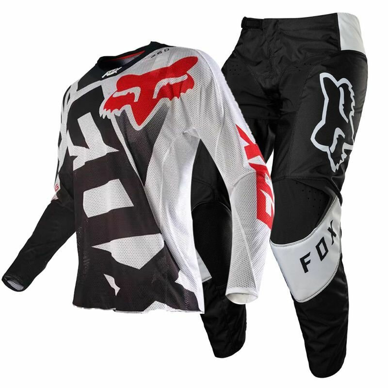 Новый 2023 FOX 180 эндуро комплект снаряжения для мотокросса mx трикотажные штаны мотоциклетная одежда mtb carracing костюм Off Road,50, белый, XL