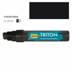 Чёрный художественный акриловый маркер "Solo Goya" Triton" 15,0 мм