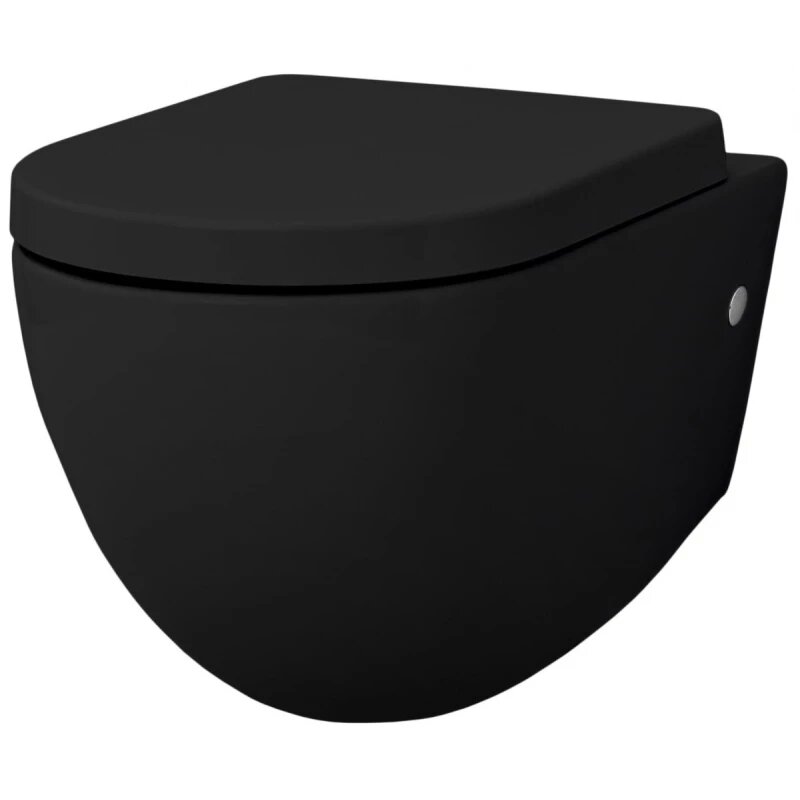 Унитаз подвесной безободковый ArtCeram File 2.0 FLV004 17 30, без сиденья, черный матовый