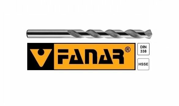 Сверло по металлу с ц/х DIN-338 15мм. (114х169) HSSCo5 INOX Fanar Польша