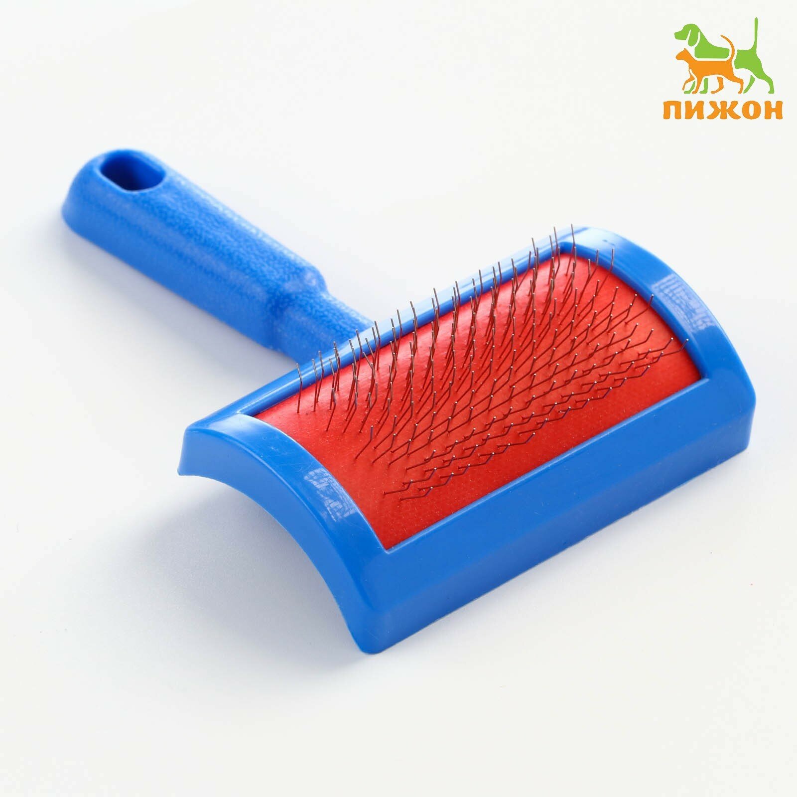 Пуходерка без капель полукруглая, 8,5 х 13 см, синяя, 7437956