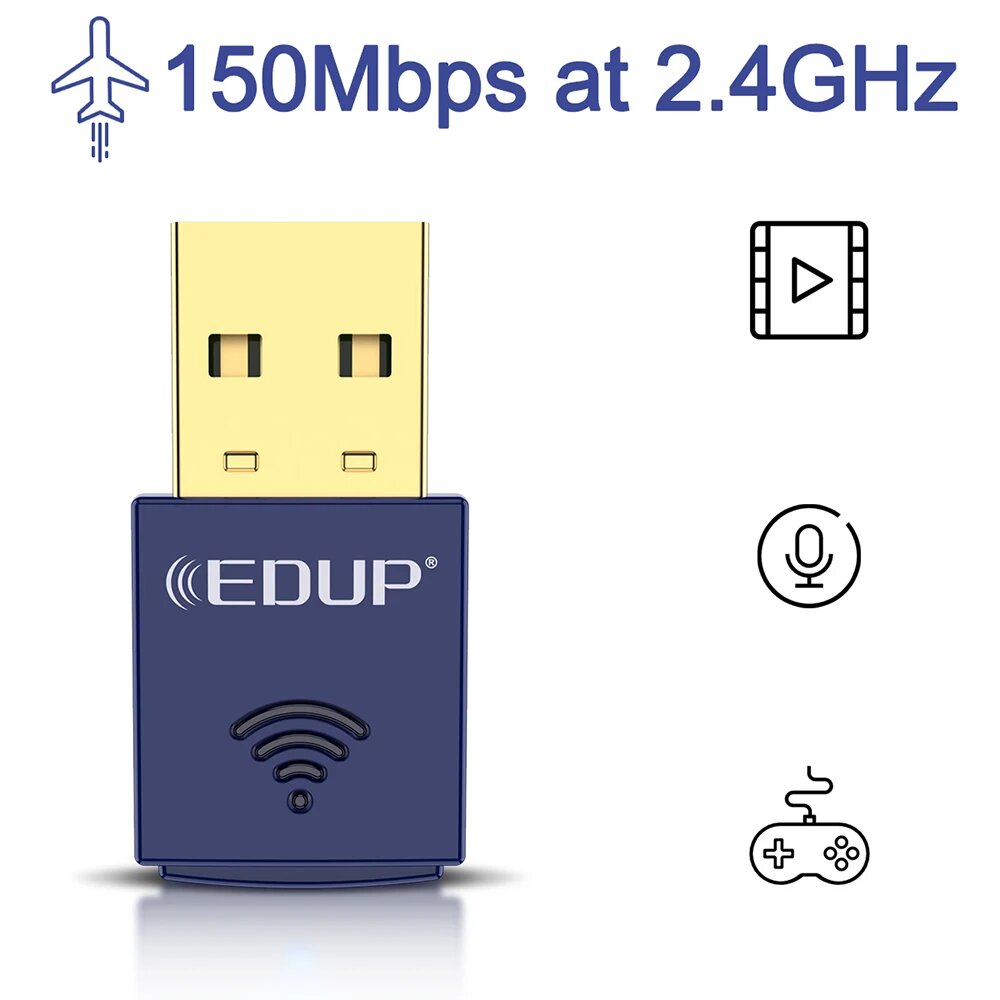 EDUP Мини Wi-Fi адаптер 150 Мбит/с
