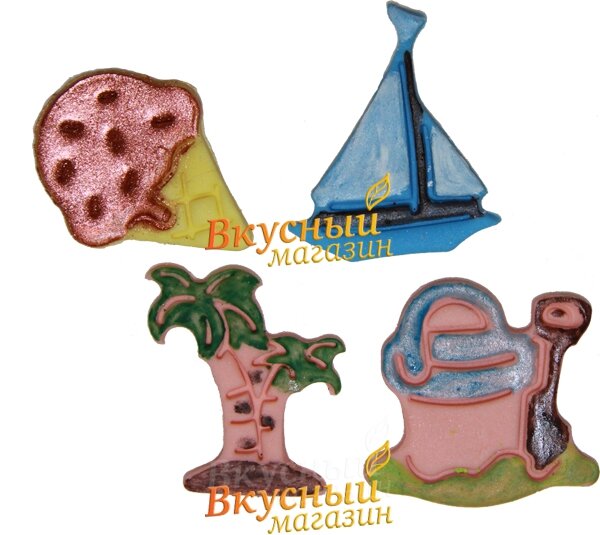 Выемка-плунжер для марципана/мастики отдых на море (Набор из 2 шт.)