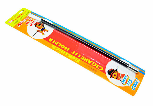 Мундштук длинный женский (кисэру), карнавальный, пластик, черный, 33см