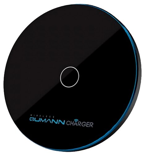 Беспроводное зарядное устройство Qumann QWC-02 Wireless Disc Qi Fast Charger черный