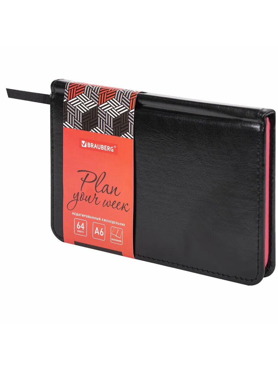 Еженедельник недатированный малый формат 95х155 мм А6 BRAUB