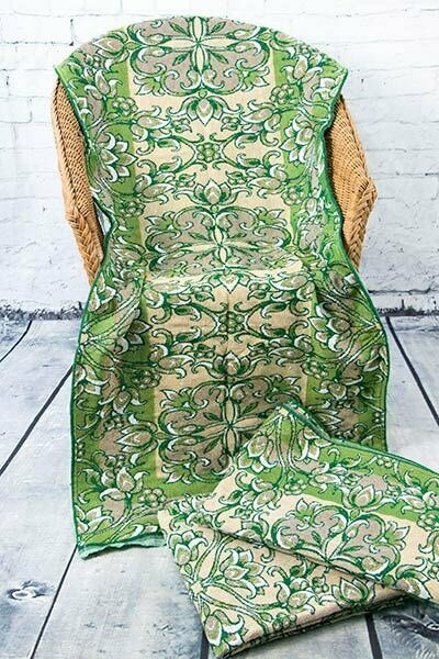 Покрывало гобеленовое "Пикасо" (8) . цветочный орнамент 200х240