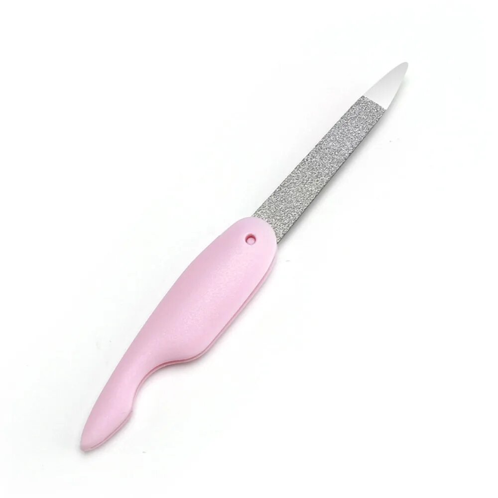 Складная пилочка для ногтей из нержавеющей стали pink