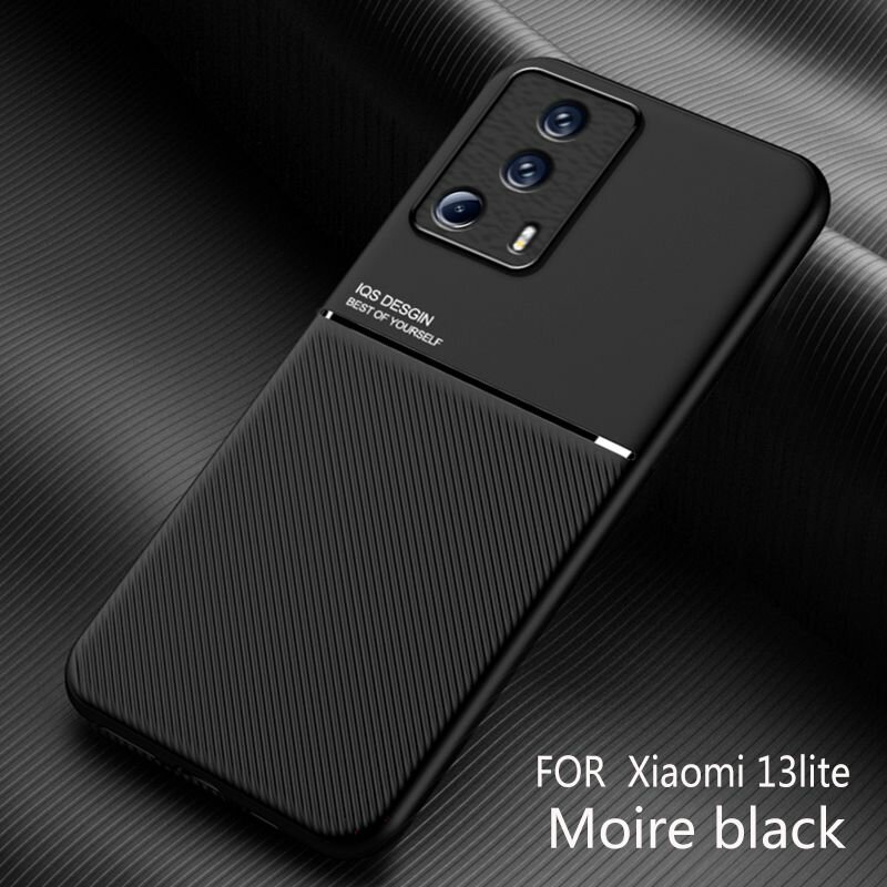 FASNYA Чехол из деловой кожи для Xiaomi 13 Lite/ Civi 2 (Сяоми 13 Лайт/ Цивил 2, Ксиоми 13 Лайт/ Цивил 2) с магнитным автомобильным держателем, тонкий защитный чехол для смартфона