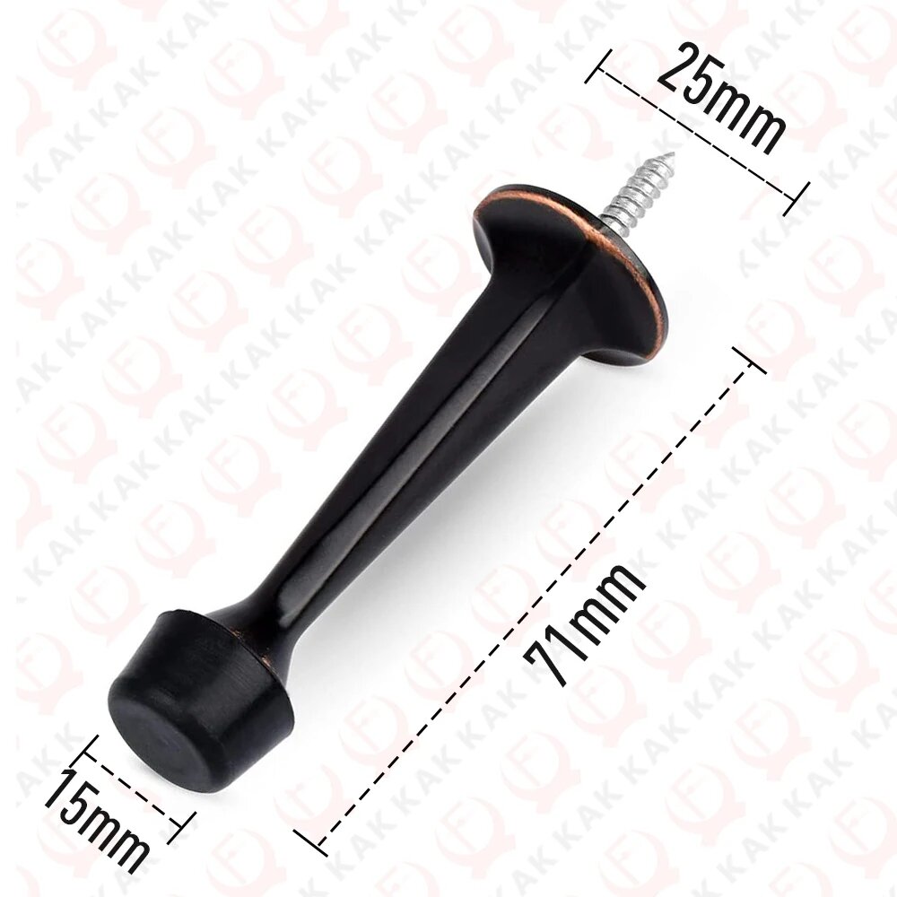 KAK Черный дверной ограничитель из цинкового сплава Black Red