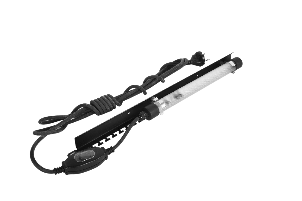 Панель осветительная Rem, с кронштейном, 1U, 40х484х35 мм (ВхШхГ), 230V, 19", цвет: чёрный, с креплением на магнитах
