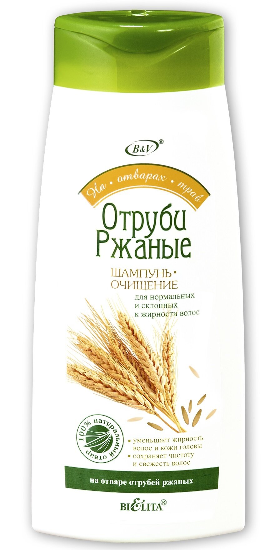 Белита Шампунь для волос Отруби Ржаные для нормальных и склонных к жирности волос 480мл