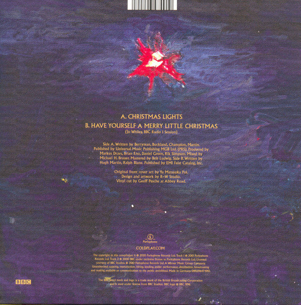 Пластинка Coldplay "Christmas Lights" (7"/EU/2021). Новогодняя пластинка. Рождественская пластинка — фото 1