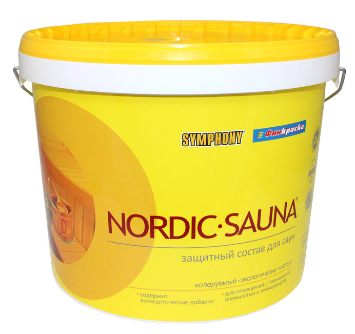 Защитный состав SYMPHONY NORDIC Sauna для саун и бань 9л