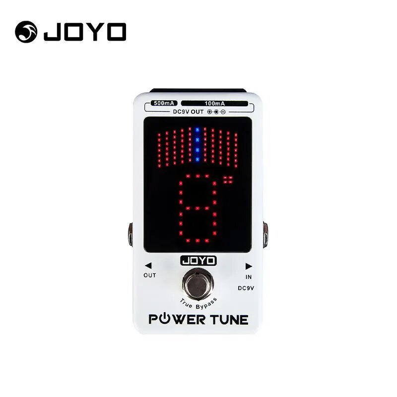 JOYO JF-18R POWER TUNE Гитарный педальный тюнер 2 в 1 Гитарный тюнер Power и True Bypass Tuner