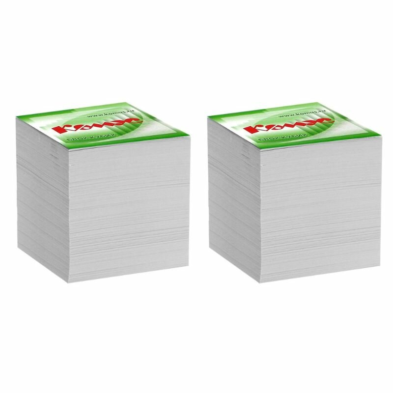 Комус Блок для записей, запасной, 9х9х9 см, белый, 2 уп.