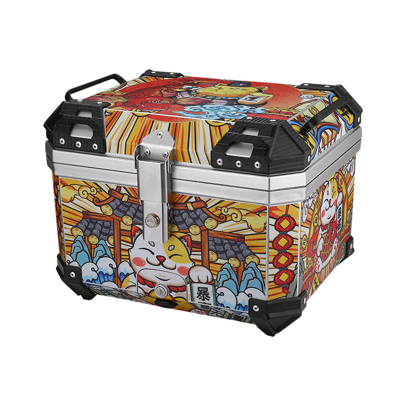 Багажник HY57, для мотоцикла, скутера, электромобиля, серебристый