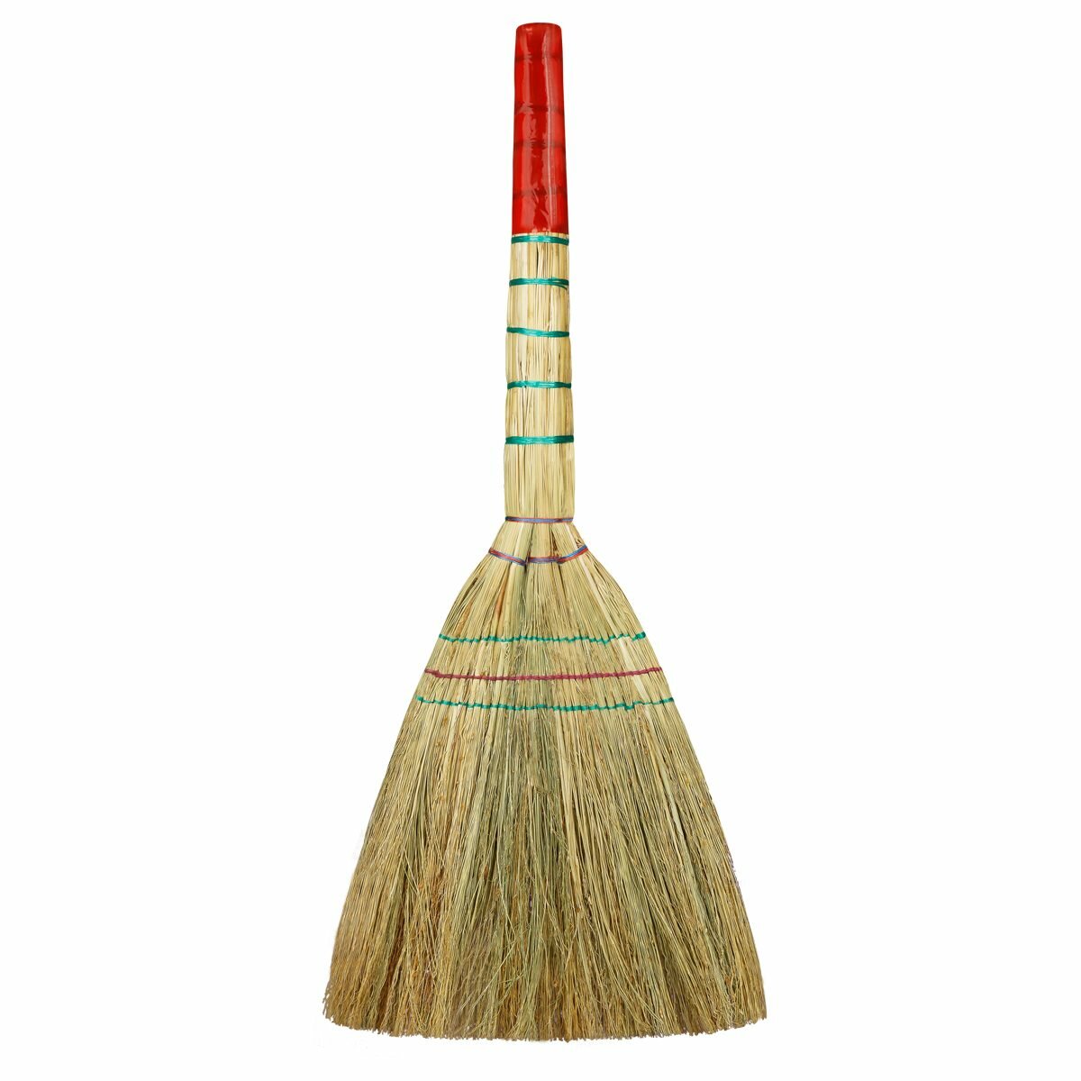 Веник сорго Vega, трехпрошивной, 3-х лучевой, ручка в пленке, 89см (373438)