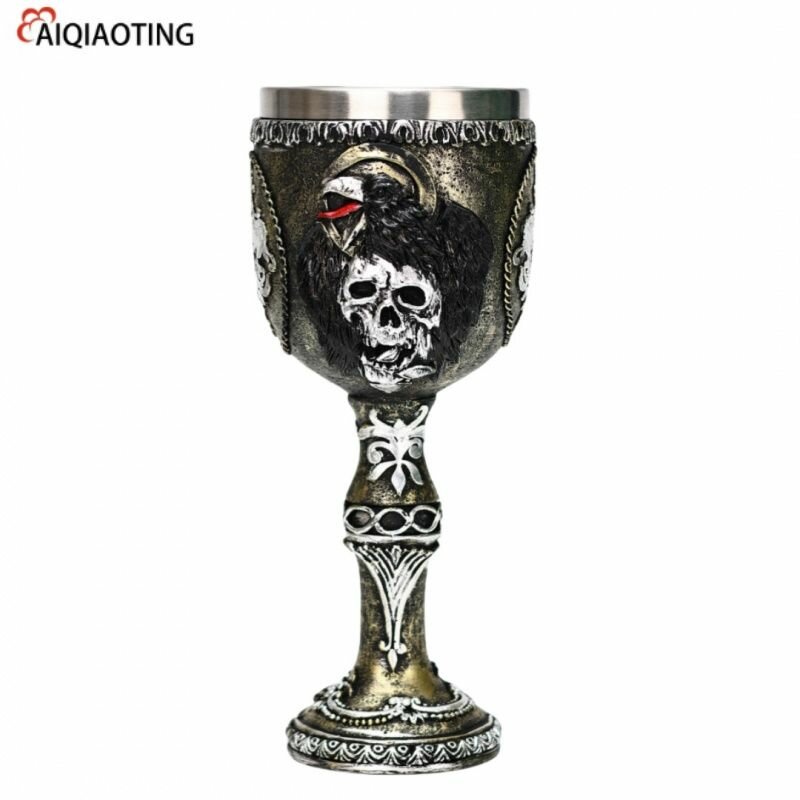 Лимитированный бокал для Хэллоуина 3D готические черепа из стали, эксклюзивный барный аксессуар-