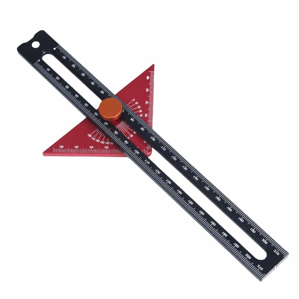 Транспортир, Инструмент для разметки древесины, регулируемая угловая линейка