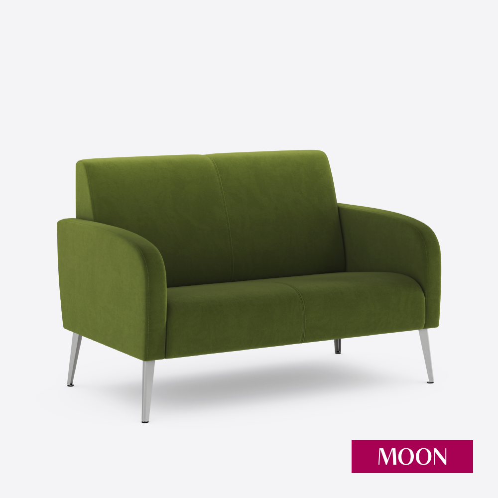 Диван MOON 157 велюр, цвет зеленый, нераскладной, 134*84*91, эксклюзивная высокоэластичная пена (UniqFoam)