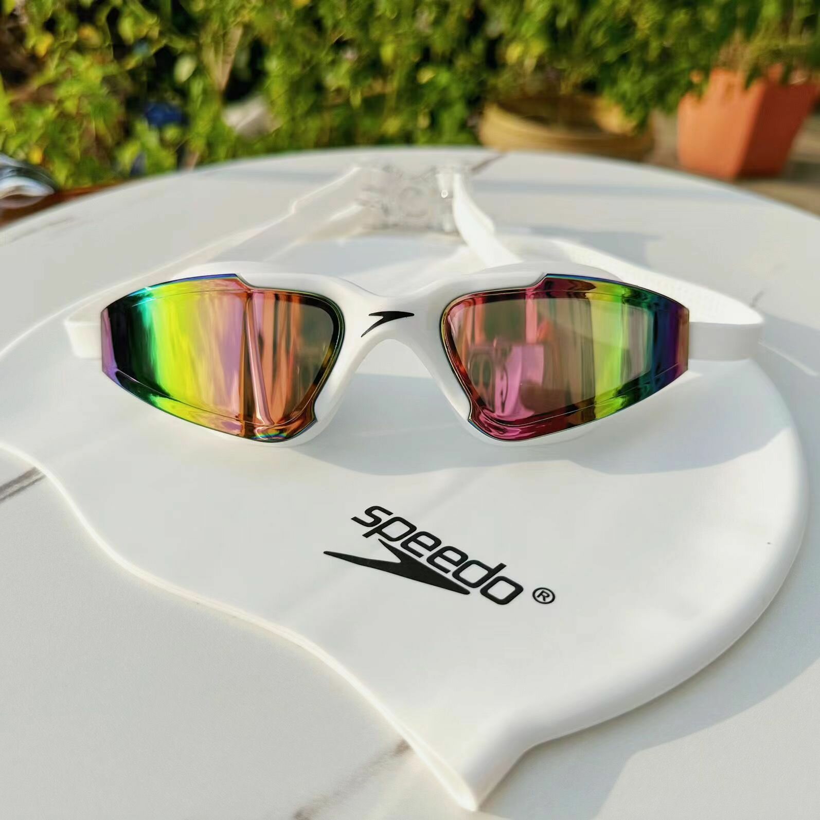 Speedo Очки для плавания+шапочка для купания