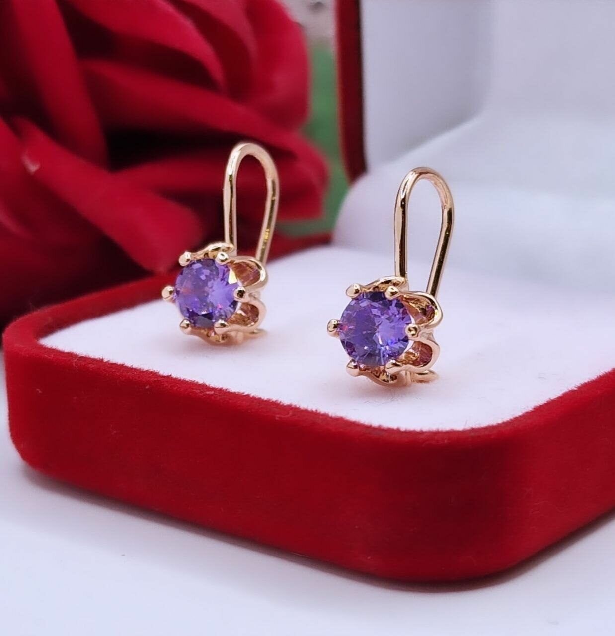 Серьги, фианит, искусственный камень